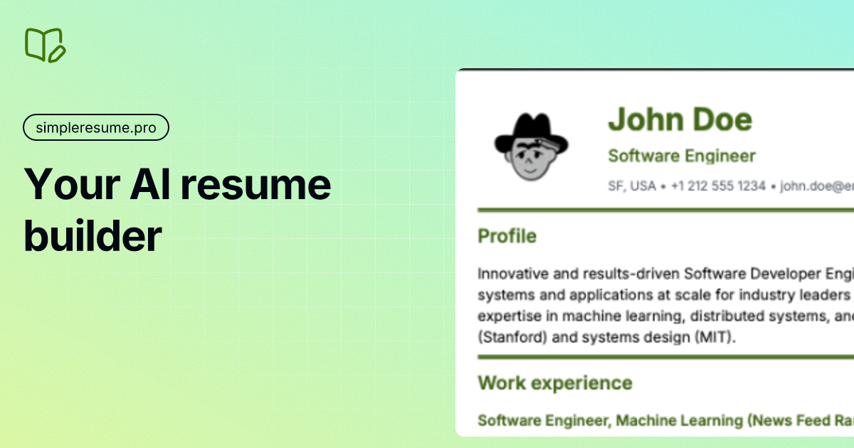 AI Resume Builder - Create Professional Resumes in Minutes | Simple Resume